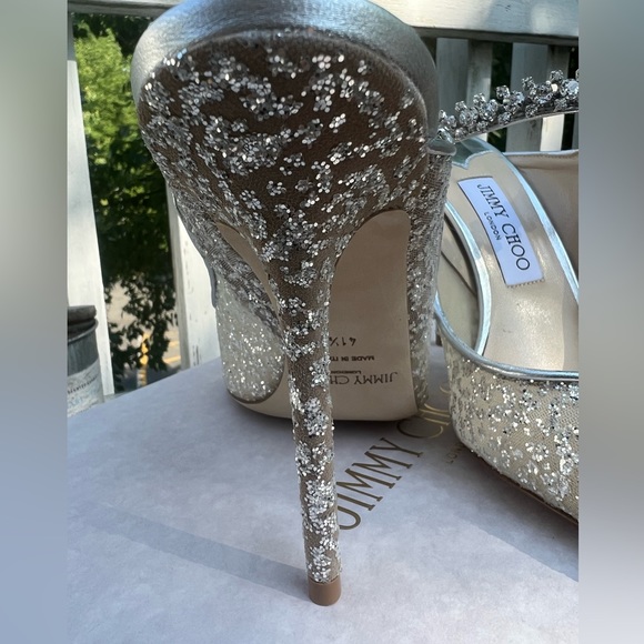 Jimmy Choo | Shoes | Jimmy Choo Silver Heels 4 12 | Poshmark